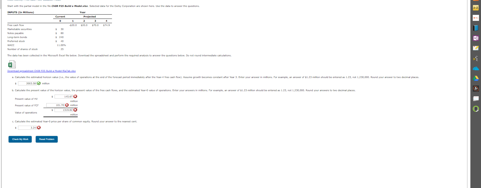 Solved Start with the partial model in the file Ch08 ﻿P25 | Chegg.com