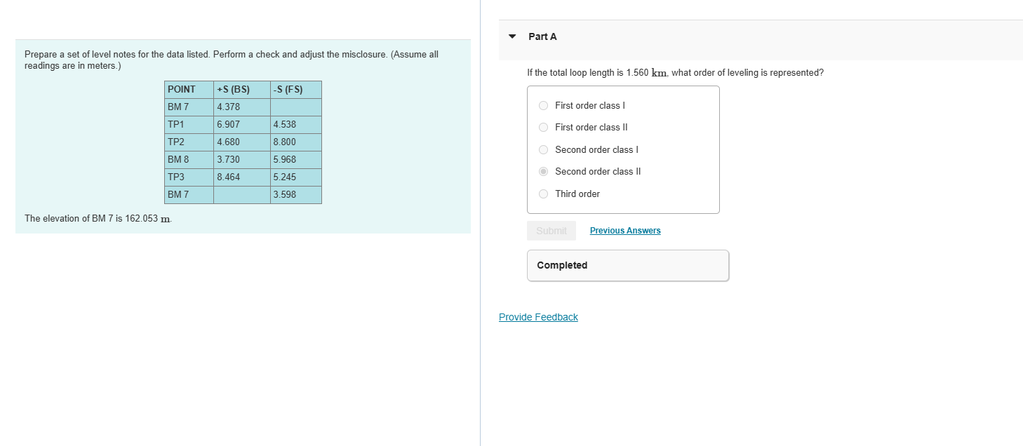 Solved Part A Prepare a set of level notes for the data | Chegg.com
