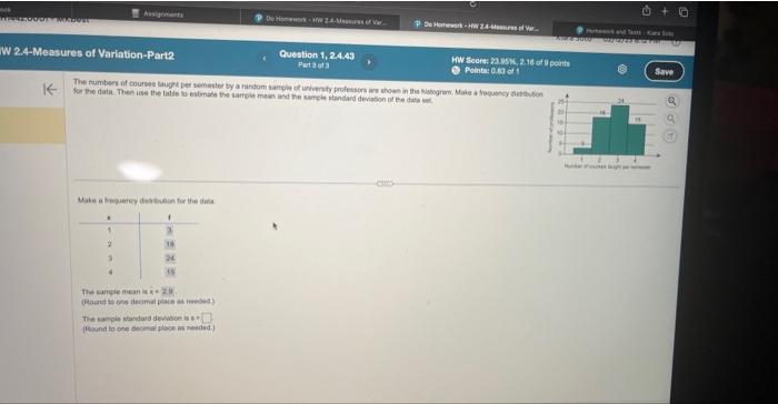 Solved For the dati. Thee use the latle to eaimase the | Chegg.com