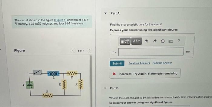 Solved The circuit shown in the figure (Eigure 1) consists | Chegg.com