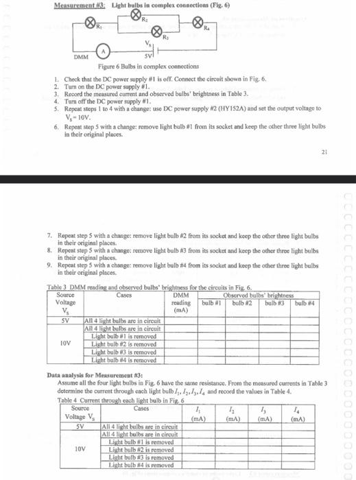 Figure 6 Bulbs in complex connections 1. Check that | Chegg.com