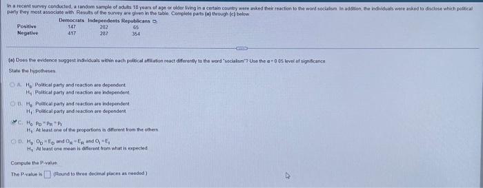 find p value, construct conditional proportions and | Chegg.com