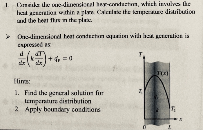 Solved Consider the one-dimensional heat-conduction, which | Chegg.com