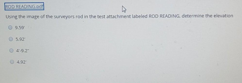 Solved - -9 ROD READING.pdf Using the image of the | Chegg.com
