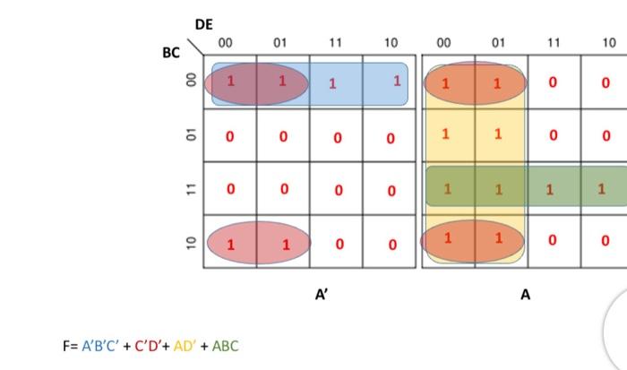 Solved F=A′B′C′+C′D′+AD′+ABC | Chegg.com