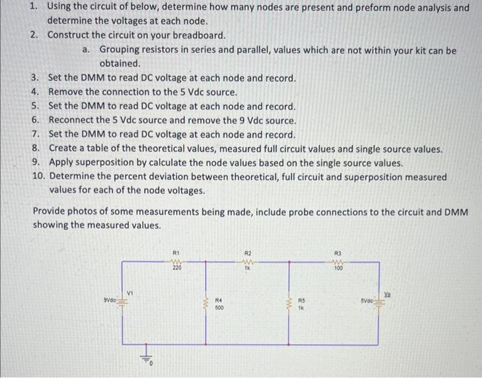 Solved 1. Using the circuit of below, determine how many | Chegg.com