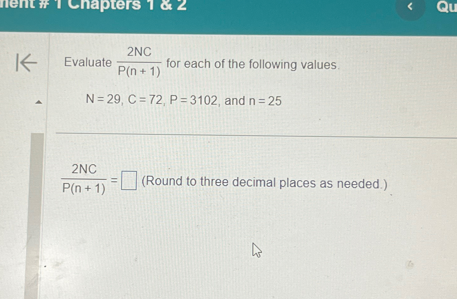 Solved Evaluate 2NCP(n+1) ﻿for each of the following | Chegg.com