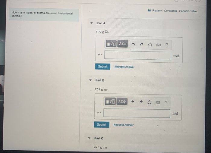 Solved Review Constants Periodic Table How many moles of | Chegg.com