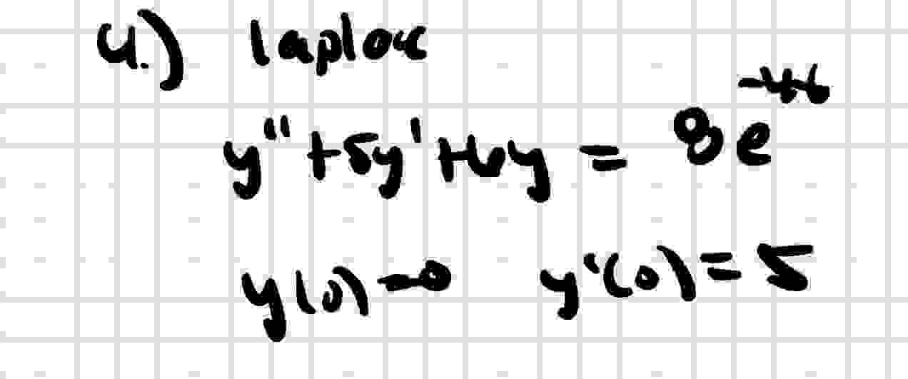 Solved 4.) ﻿Laplace Transform Consider the following second | Chegg.com