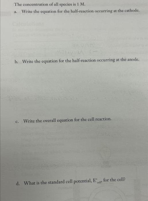 Solved Consider a galvanic cell consisting of the following | Chegg.com
