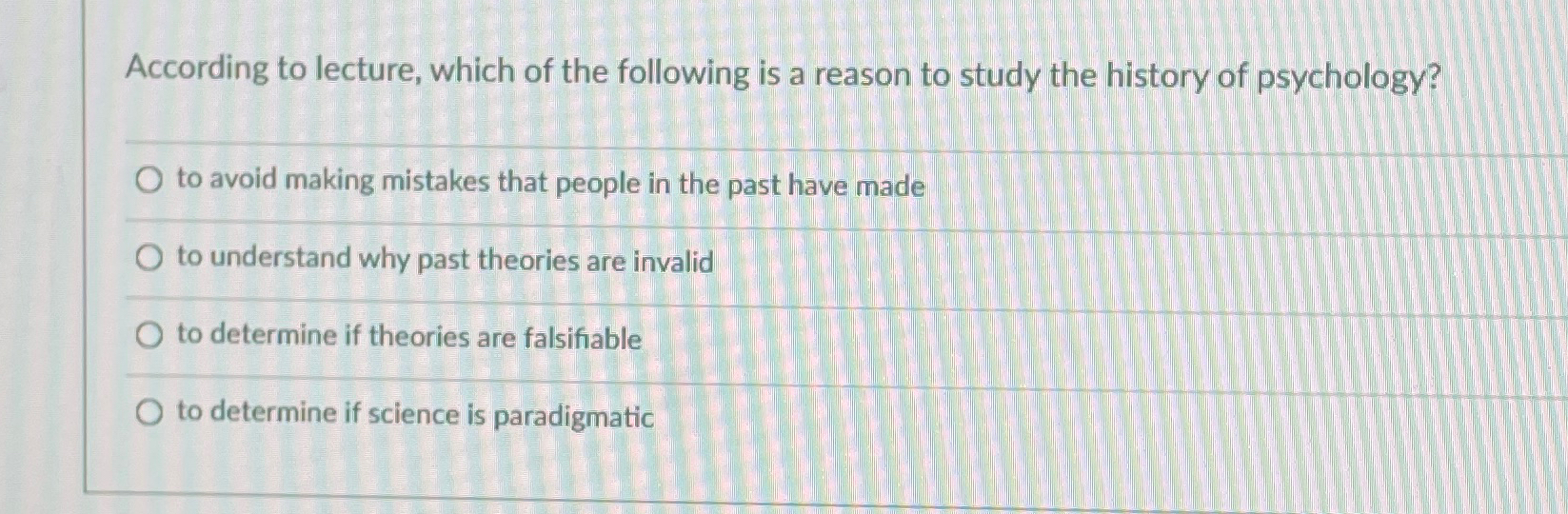 Solved According to lecture, which of the following is a | Chegg.com
