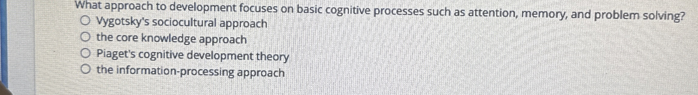 Solved What approach to development focuses on basic | Chegg.com