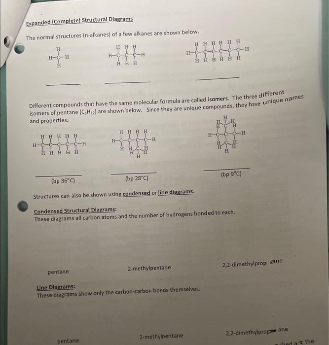 Solved The normal structures (n-alkanes) of a few alkanes | Chegg.com