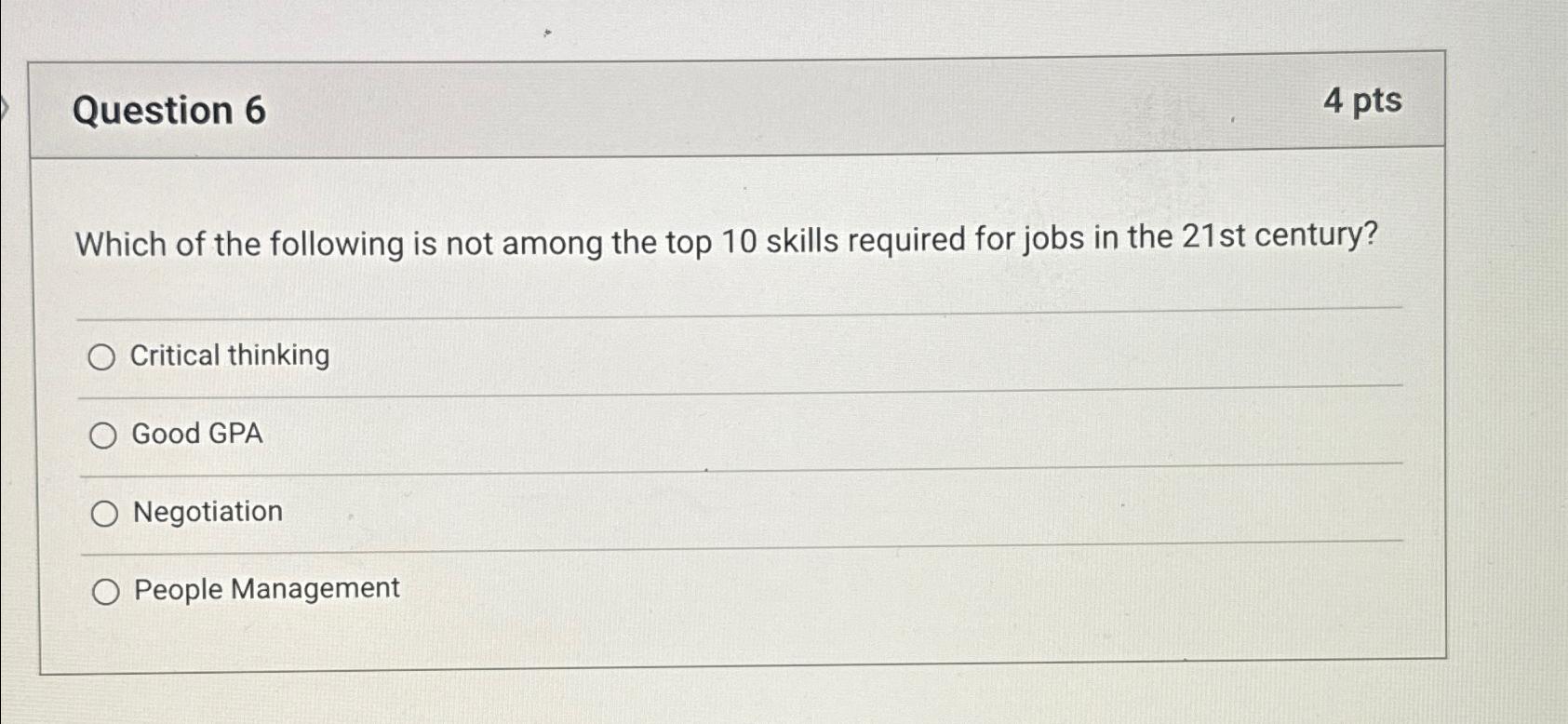 Solved Question 64 ﻿ptsWhich of the following is not among | Chegg.com