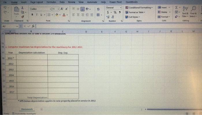 Solved Complete the (4) depreciation tables/caclulations | Chegg.com