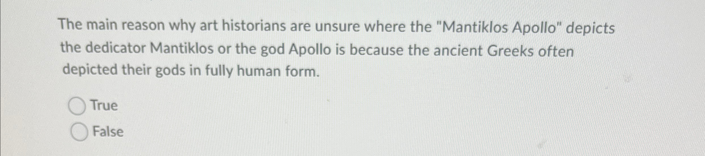 Solved The main reason why art historians are unsure where | Chegg.com