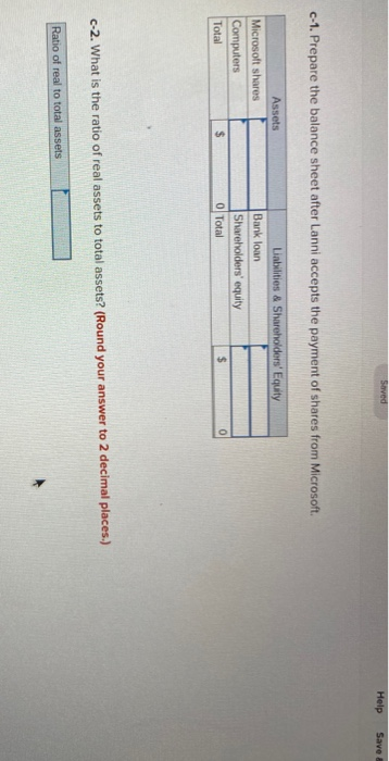 Solved Saved Help Save & Exit Submit Lanni Products is a | Chegg.com