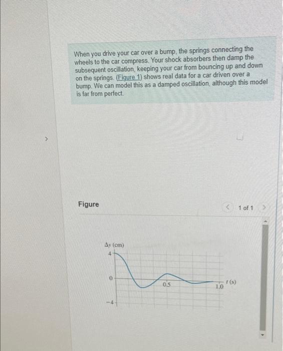 Solved When you drive your car over a bump, the springs | Chegg.com