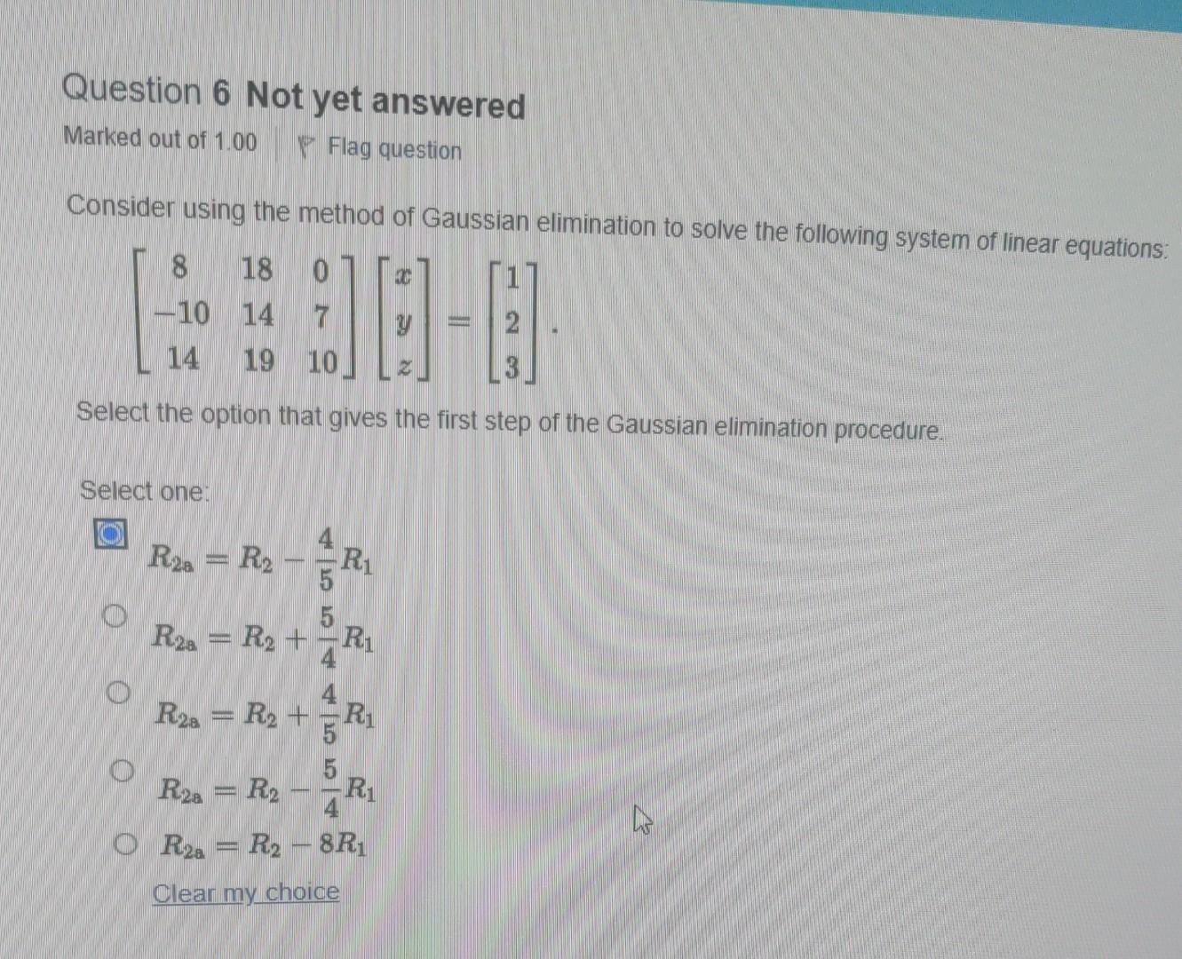 Solved Consider using the method of Gaussian elimination to | Chegg.com