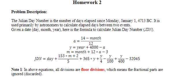 Problem Description:The Julian Day Number is the | Chegg.com
