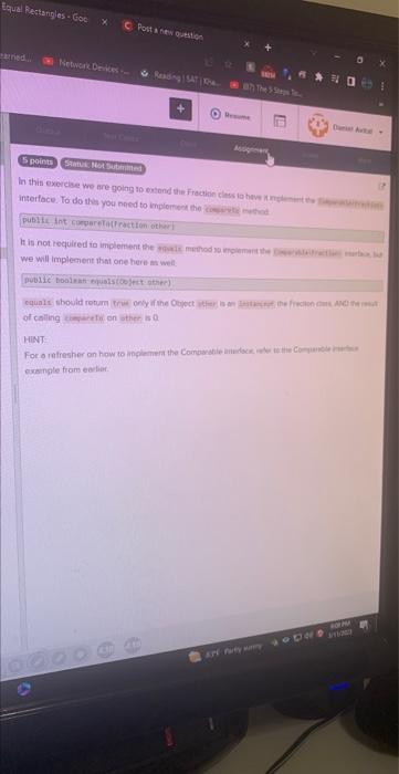 Solved I public class Fractlontester extends ConisoleProgram | Chegg.com