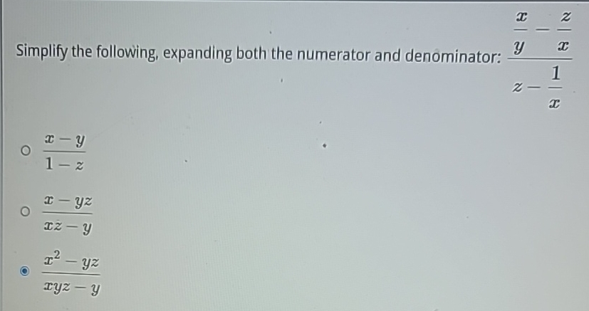Solved Simplify the following, expanding both the numerator | Chegg.com