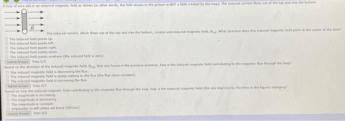 Solved The induced ficld phints up? Fhe indireet ford ponts | Chegg.com