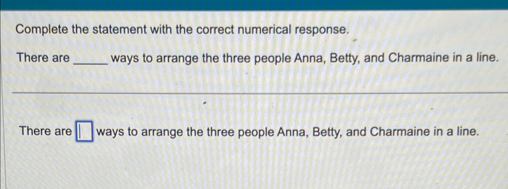 Solved Complete the statement with the correct numerical | Chegg.com