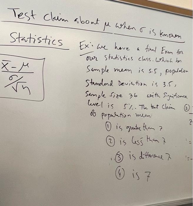 Solved Statistics Exi he have a final Exam for our | Chegg.com