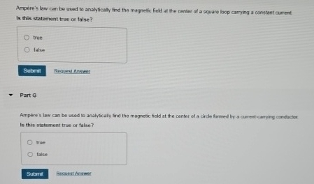 Solved Ampere's law can be used to analytically find the | Chegg.com