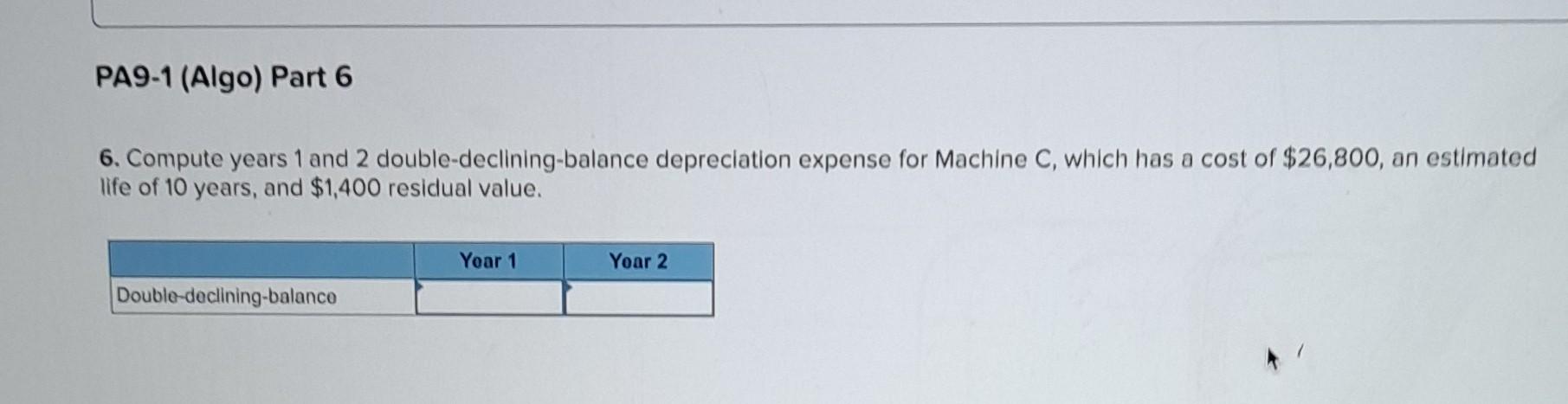 Solved Required information PA9-1 (Algo) Computing | Chegg.com