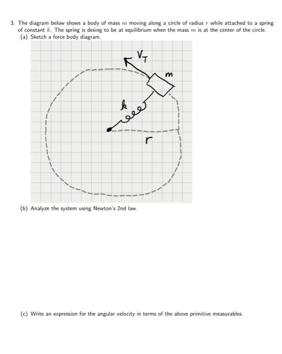 Solved 3. The diagram below shows a body of mass m moving | Chegg.com