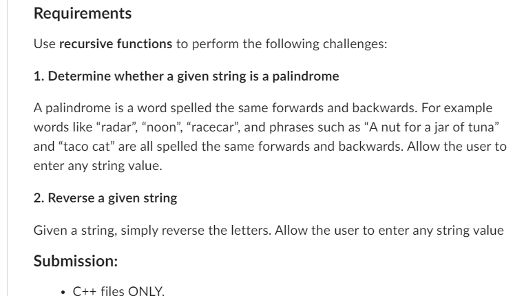 Solved Requirements , ﻿I asking for The Code C++Use | Chegg.com