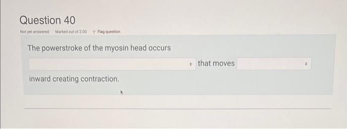 The powerstroke of the myosin head occurs that moves | Chegg.com