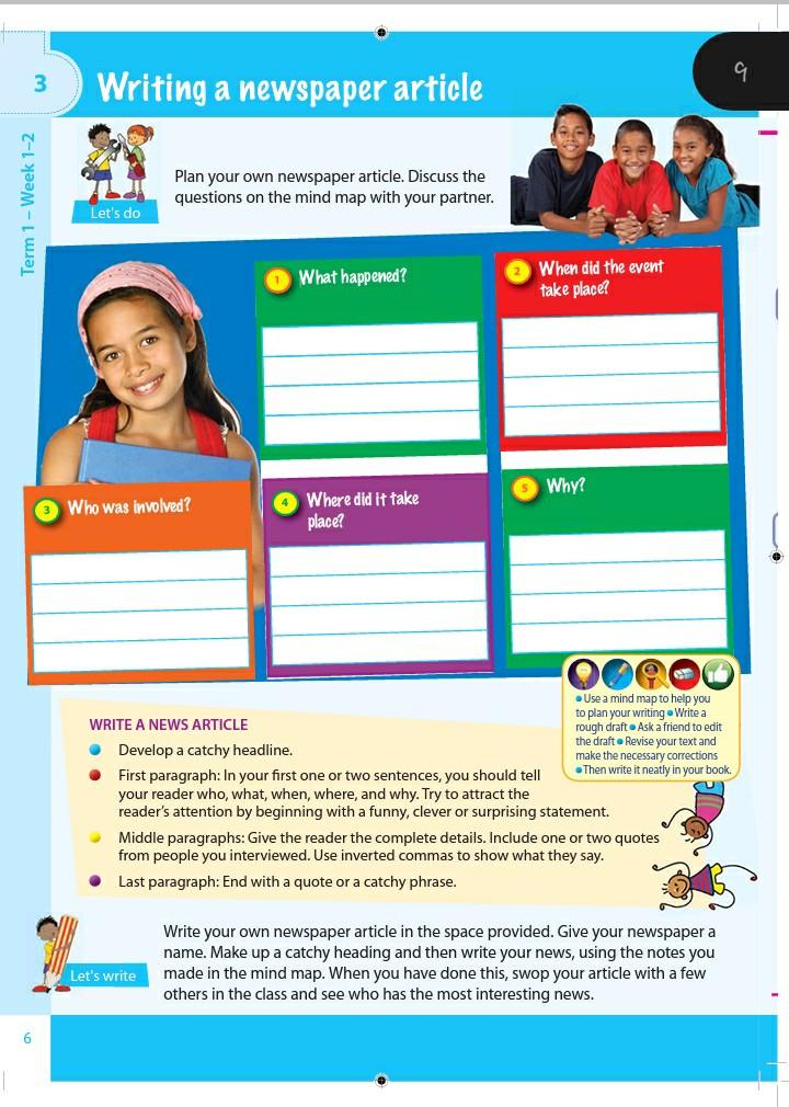 3 Writing a newspaper article Term 1 - Week 1-2 Plan | Chegg.com