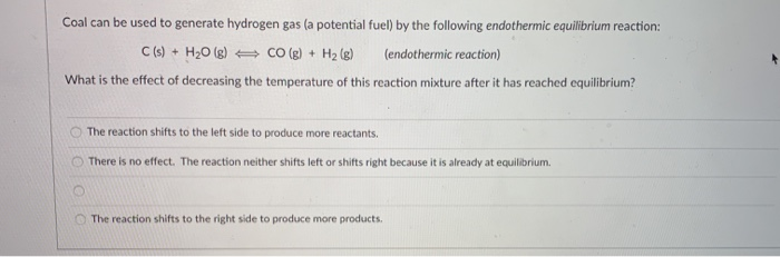 Solved Coal can be used to generate hydrogen gas (a | Chegg.com