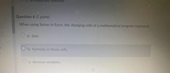 Solved In Excel's Solver tool the target cell of a | Chegg.com