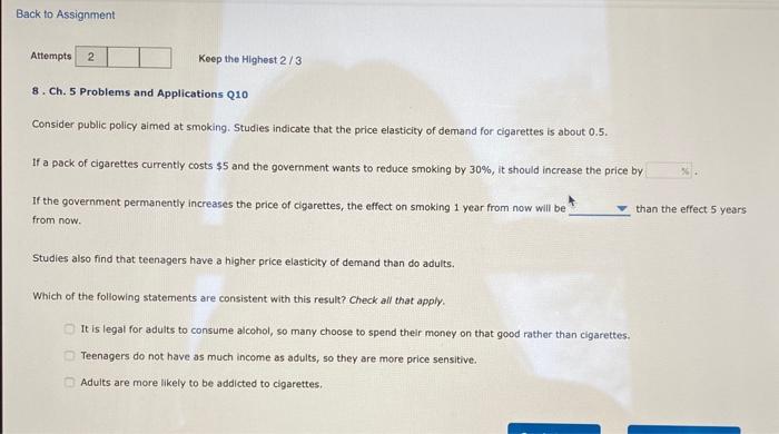 Solved 8. Ch. 5 Problems and Applications Q10 Consider | Chegg.com