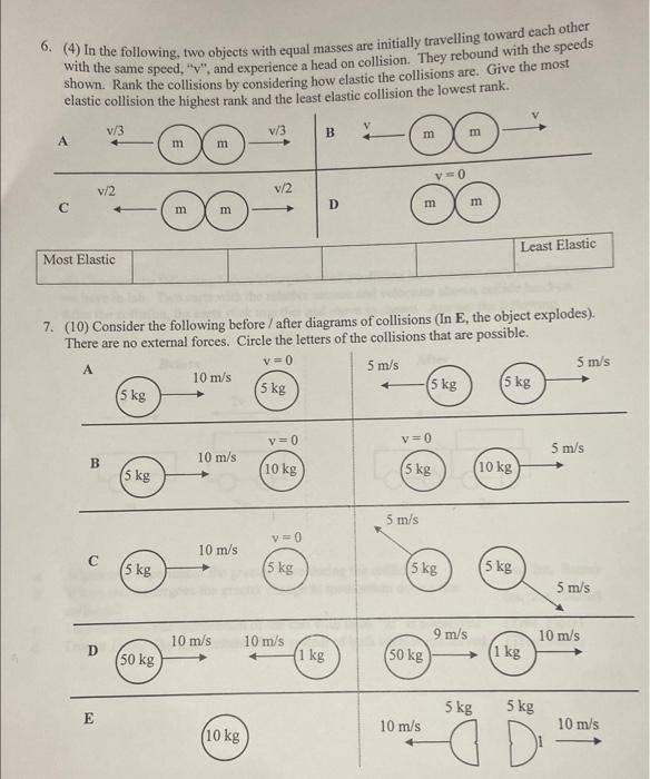 Solved 6. (4) In the following, two objects with equal | Chegg.com