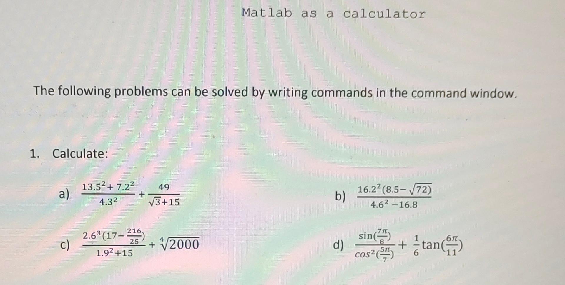 Solved The following problems can be solved by writing | Chegg.com