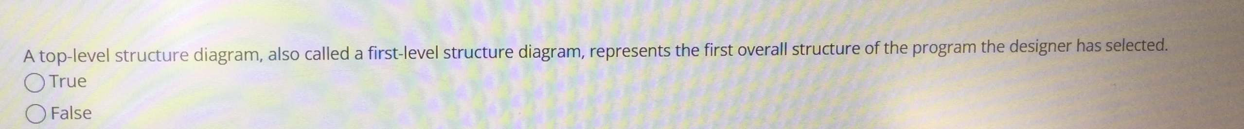 Solved A top-level structure diagram, also called a | Chegg.com