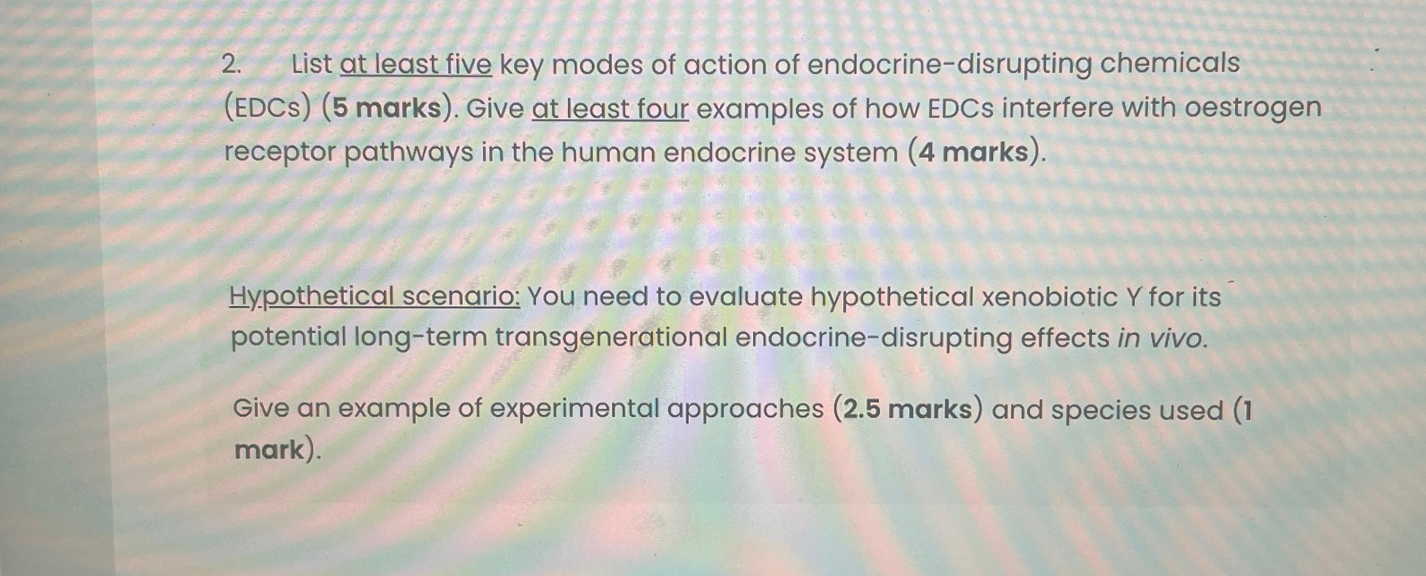 Solved List at least five key modes of action of | Chegg.com