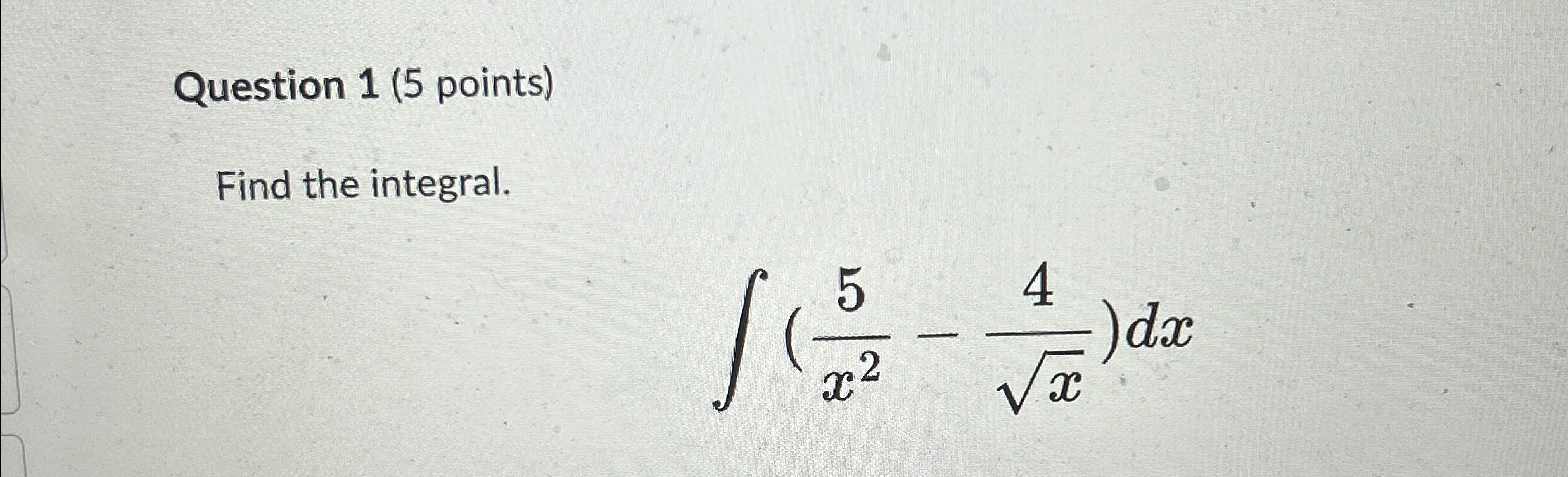 Solved Question 1 (5 ﻿points)Find the | Chegg.com