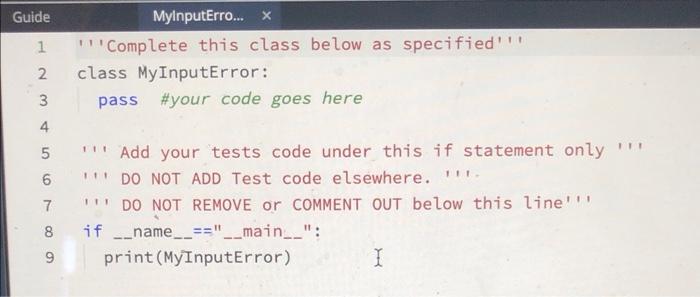 Solved Python comes with a long list of Errors/Exceptions | Chegg.com