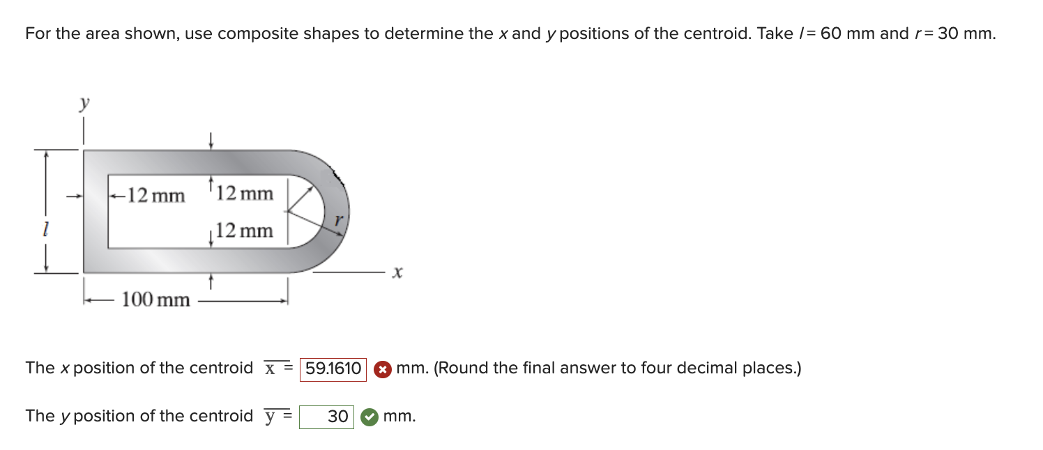 Solved For the area shown, use composite shapes to | Chegg.com