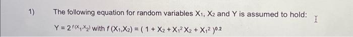 Solved 1) The following equation for random variables X1,X2 | Chegg.com