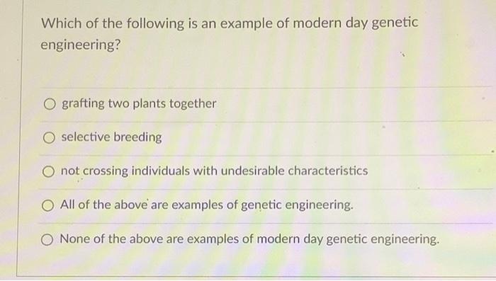 Solved Which of the following is an example of modern day | Chegg.com