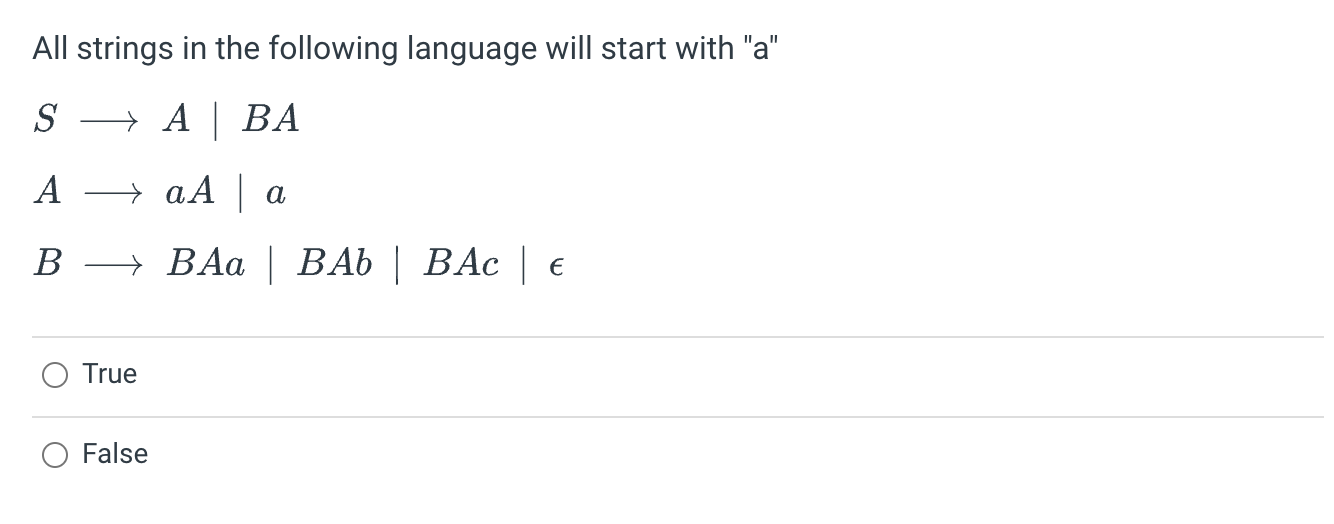 Solved All strings in the following language will start with | Chegg.com