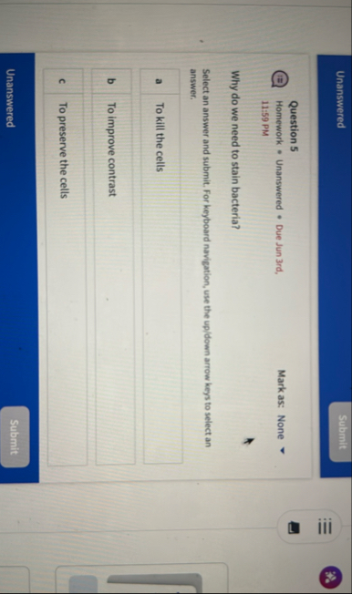Solved UnansweredQuestion 5Homework * ﻿Unanswered * ﻿Due Jun | Chegg.com