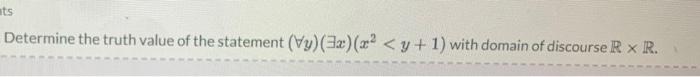 Solved Determine the truth value of the statement | Chegg.com